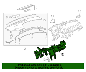 84097786 - Instrument Panel Tie Bar 2017 Buick LaCrosse | Gateway Buick ...