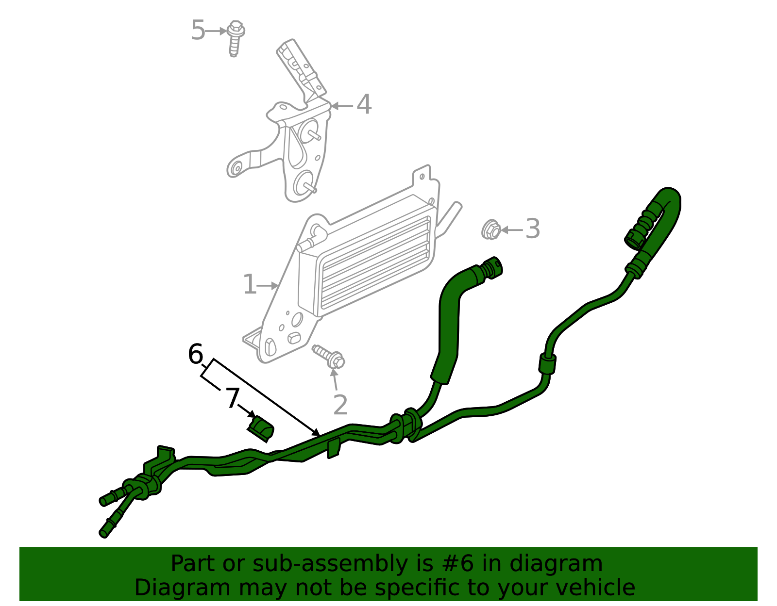 2021-2025 Ford F-150 Automatic Transmission Oil Cooler Hose Assembly ...