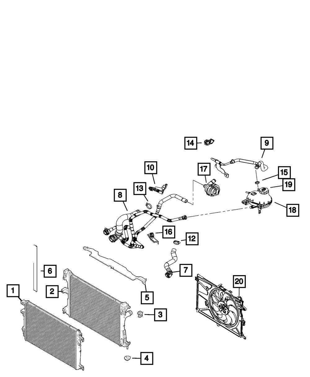 68457421AA - Radiator Outlet Hose 2019-2023 Jeep Renegade | Mopar ...