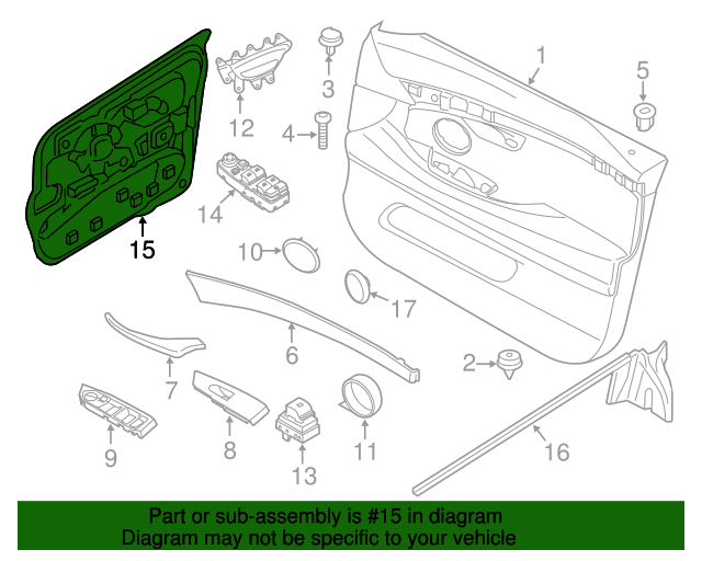 2010-2017 BMW Sound insulating door front left 51-48-7-261-263 ...