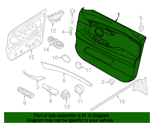 51-41-7-260-617 - Door Interior Trim Panel 2010-2017 BMW ...