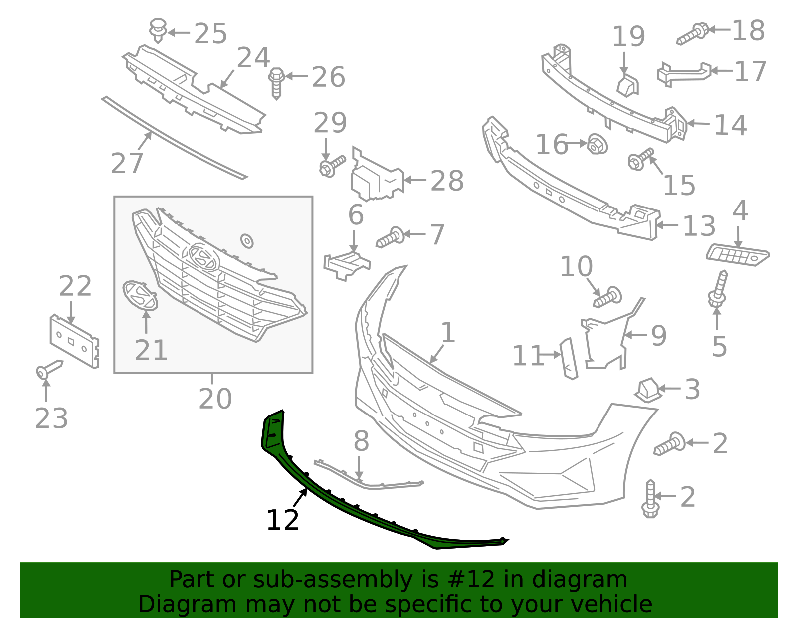 2019-2020 Hyundai Elantra Lower Deflector 86591-F3500 | OEM Parts Online
