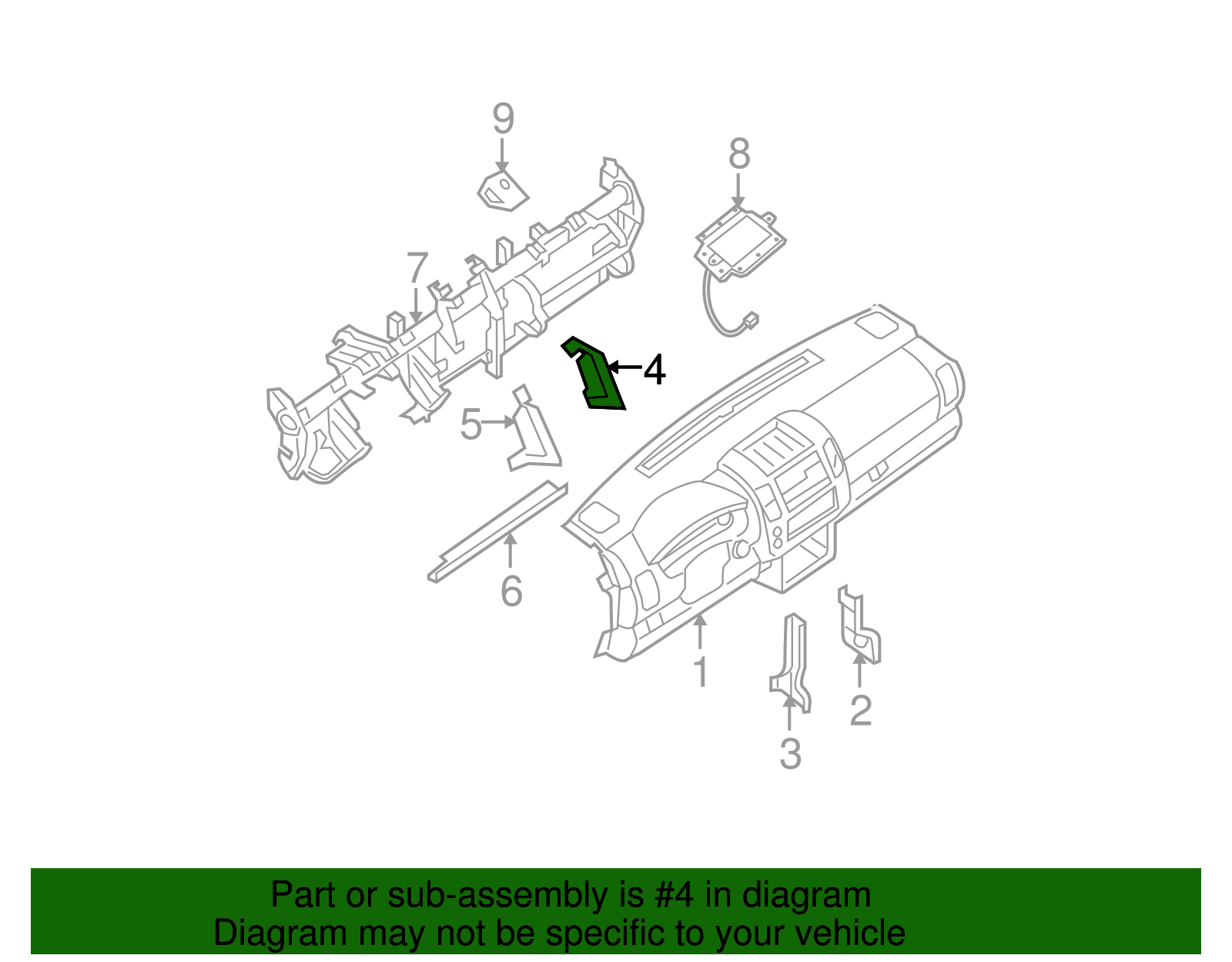 2013-2021 Nissan Mount Bracket 28038-9BF0A | My Nissan Part