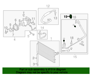Genuine OEM Expansion Valve Part# 97626-2M500 Fits 2013-2016 Hyundai ...