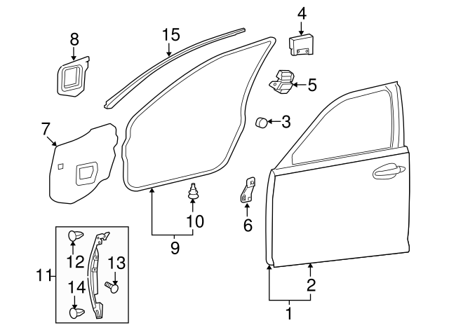 67865-50020 - Front Weather-Strip 2007-2017 Lexus | Lexus Parts Outlet