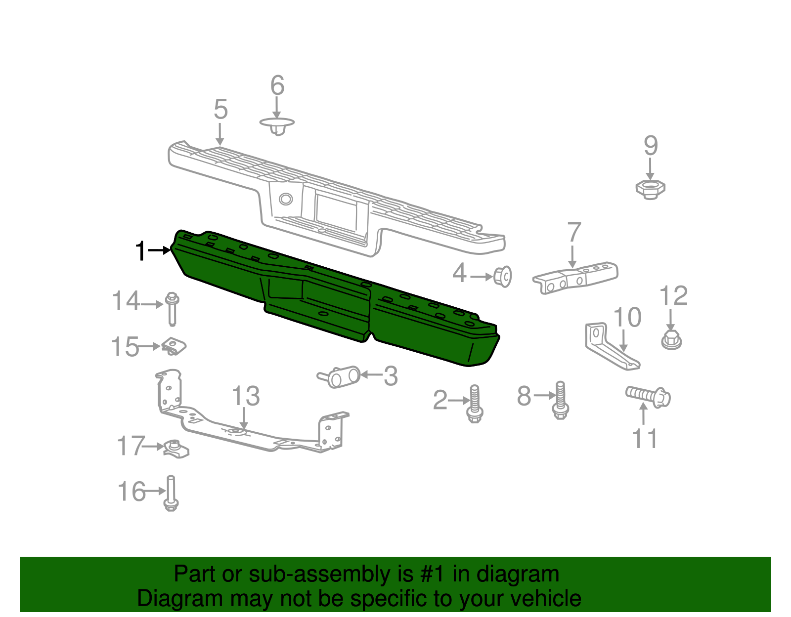 4L5Z-17906-DA - 1998-2011 Ford Ranger - Bumper Assembly | My Ford Parts