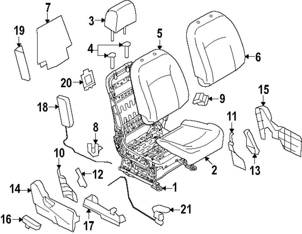 2011-2015 Nissan Seat Cushion 873A2-1VX1A | Nissan Parts Central