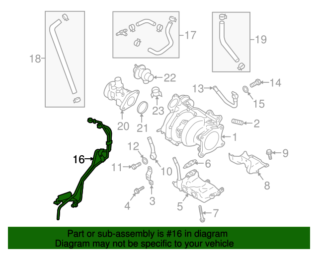 2014-2018 Subaru Forester Oil Pipe 15192AA770 | Subaru Parts Store