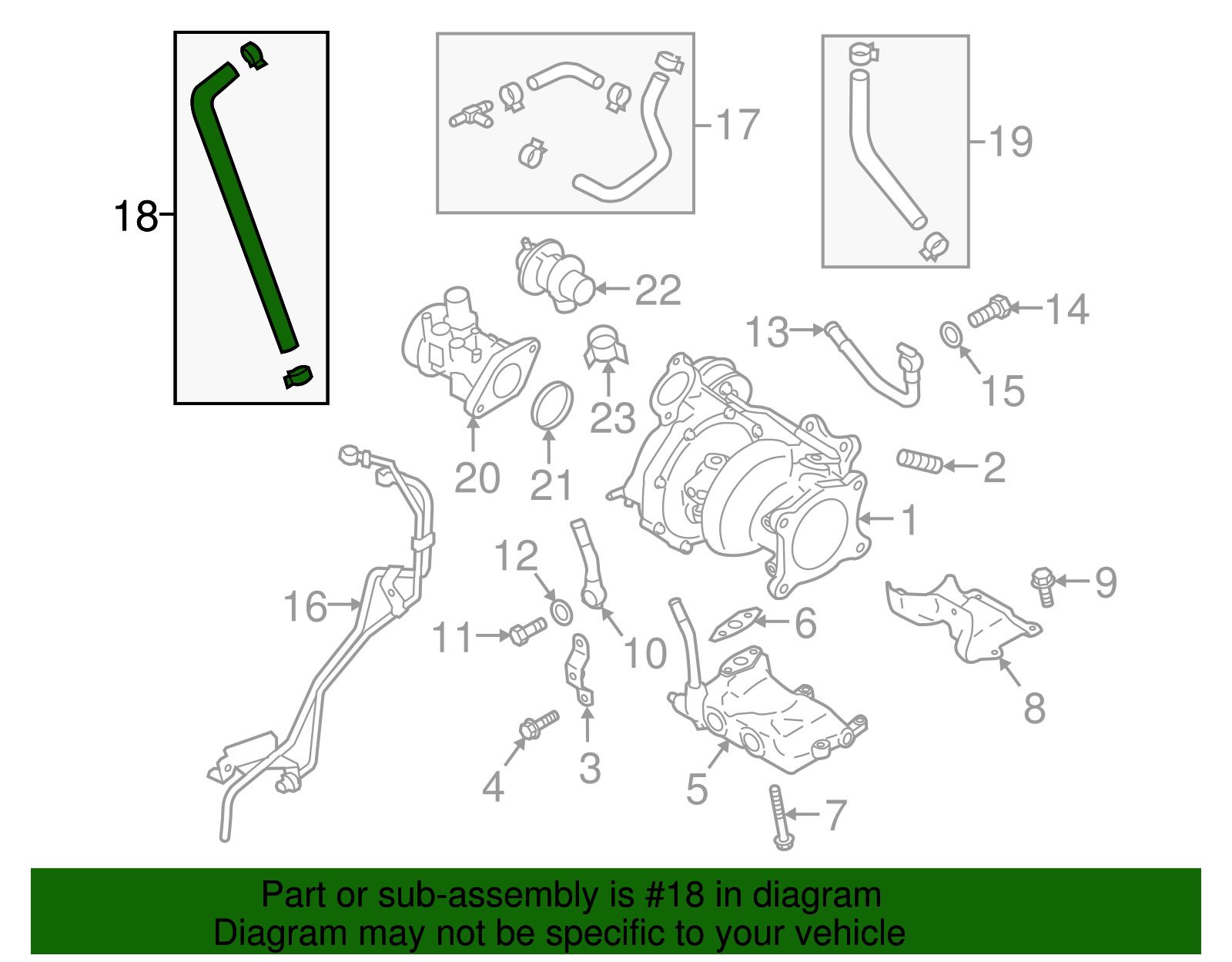 2014-2018 Subaru Forester Coolant Hose 14472AA400 | Subaru Parts Guys