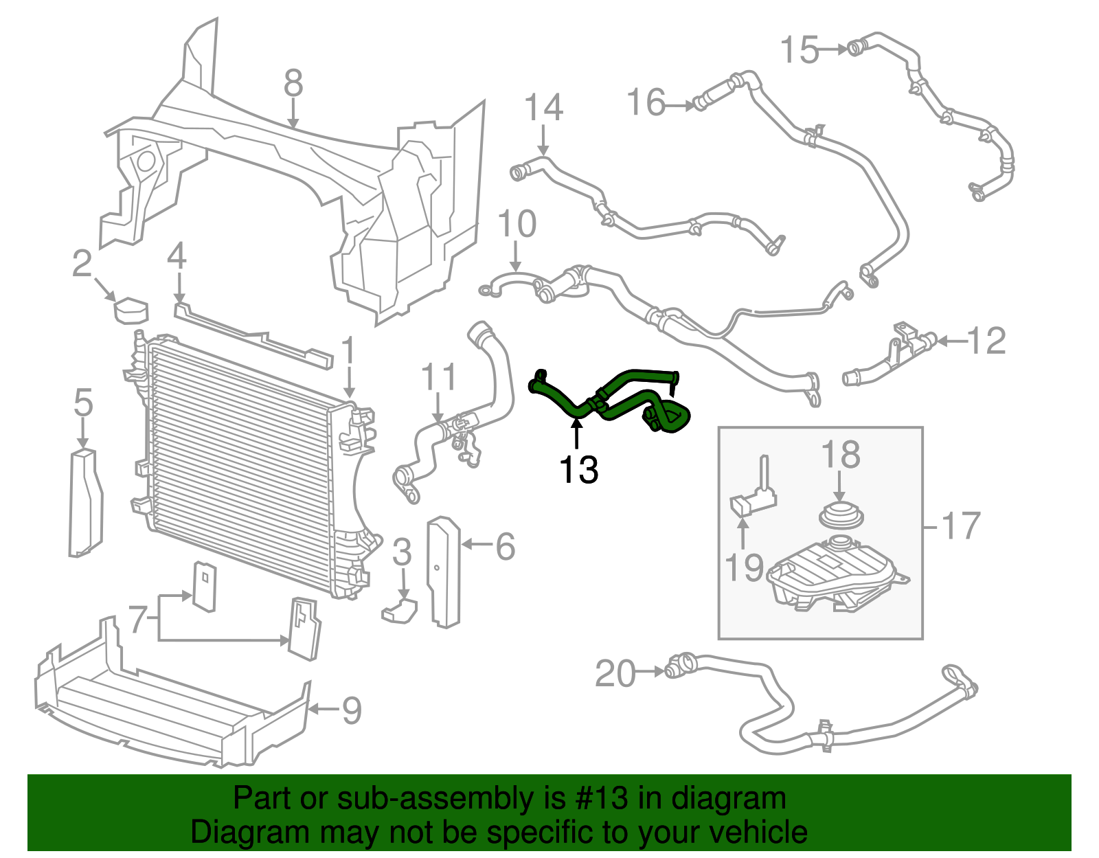 C2Z18120 - High-Quality HVAC Heater Hose for 2013-2015 Jaguar XF ...