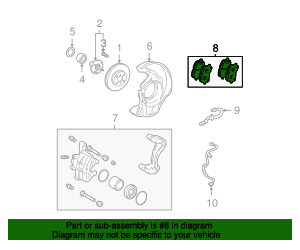 Genuine Toyota OEM Front Brake Pad Set 04465-02080 | 2003-2007 Corolla ...