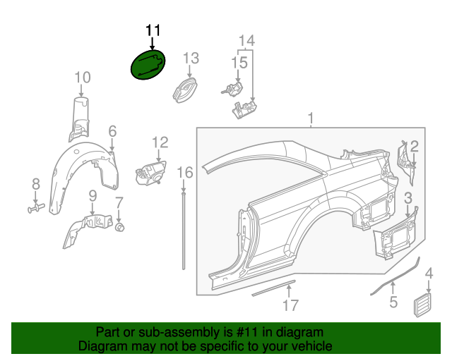 216-757-00-06 - Fuel Filler Door 2007-2014 Mercedes-Benz ...
