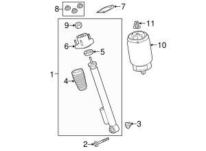 Genuine OEM Shock Assembly Part# LR047132 Fits 2014-2022 Land Rover ...