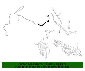 2020-2024 Nissan Sentra Washer Nozzle 28932-6LB0A | Temecula Nissan Parts