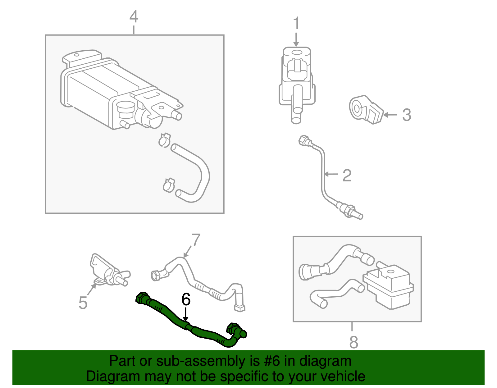 Genuine Toyota Evaporative Emissions System Lines part# 77404-06140 for ...