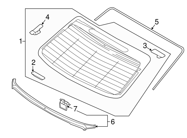 87116-D2000 - Back Glass Connector - 2017-2022 Hyundai | hyundaiparts