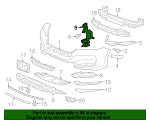 OEM 2014 Honda Accord Side Duct 71108-T3V-A10 | Honda Automotive Parts