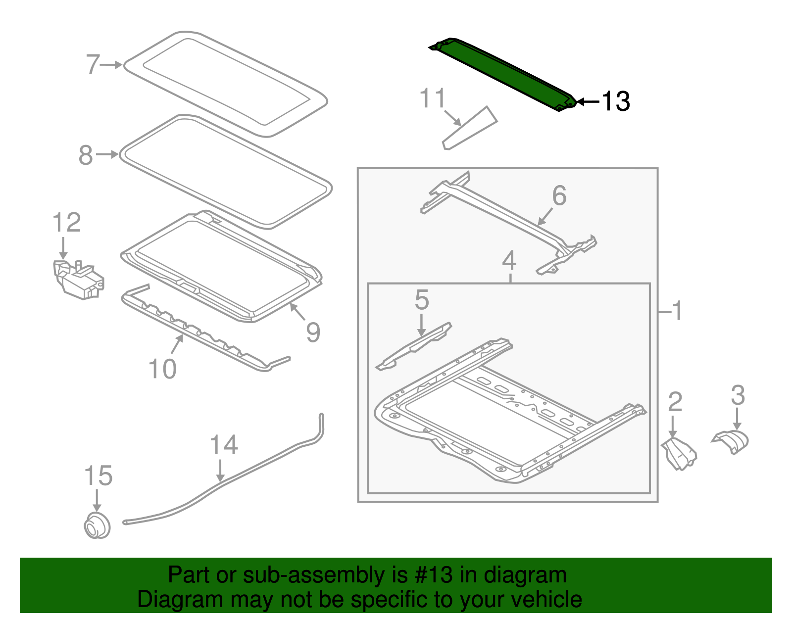 2013-2020 Nissan Pathfinder Sunroof Reinforced 73158-3JA1A | Temecula ...