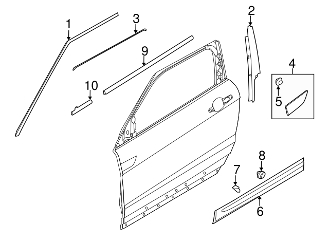 LR038580 - Trim Molding 2012-2019 Land Rover Range Rover Evoque | Land ...