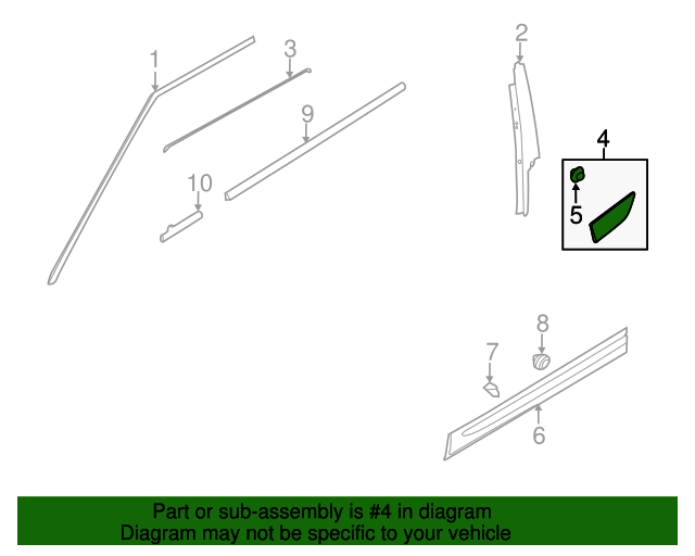 Trim Molding - 2012-2019 Land Rover Range Rover Evoque (LR038580 ...