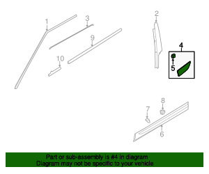 Genuine OEM Trim Molding Part# LR078364 Fits 2012-2019 Land Rover Range ...