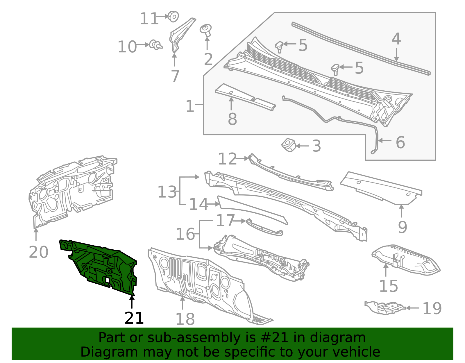 2021-2025 Buick Envision Dash Panel Outer Insulator 84904197 GM ...
