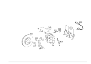 164-540-10-17 - Brake Pad Wear Indicator Sensor 2003-2019 Mercedes-Benz ...