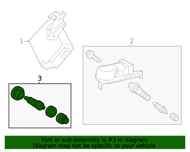 2020-2023 Toyota Tire Pressure Monitoring System (TPMS) Sensor Valve ...