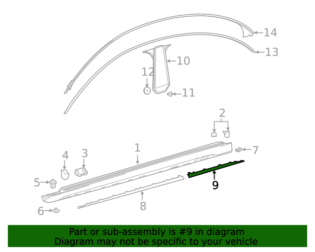 177-698-44-00 - Rear Molding 2019-2023 Mercedes-Benz | Mercedes-Benz ...