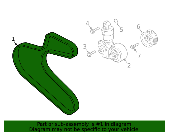 2022-2023 Mitsubishi Eclipse Cross Serpentine Belt 11720W050P | Auto Parts