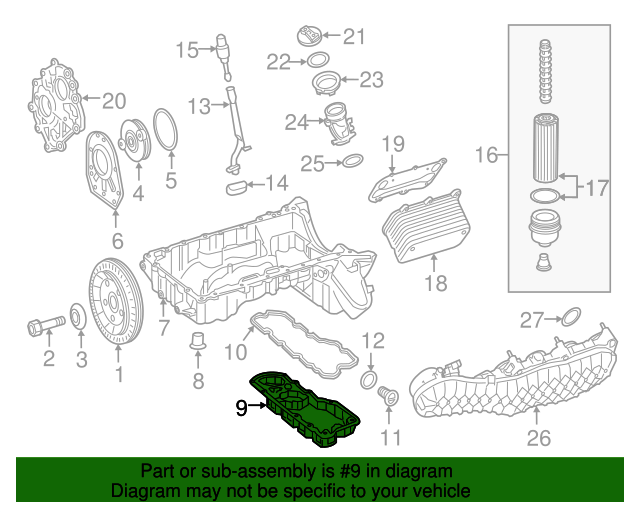 177-010-00-00 - Oil Pan 2015-2021 Mercedes-Benz | Mercedes-Benz USA Parts