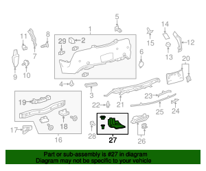 2018-2021 Lexus Bumper Brace 52168-11010 | OEM Parts Online