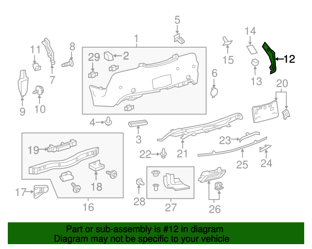2018-2024 Lexus Bumper Side 52166-11901 | OEM Parts Online