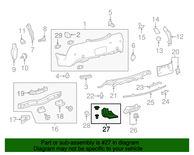 2018-2021 Lexus Bumper Brace 52168-11010 | OEM Parts Online