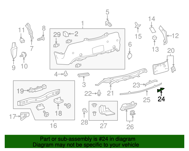 2018-2023 Lexus Reflector Panel 81920-11010 | OEM Parts Online