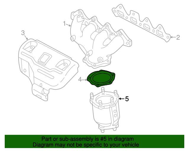 0K2AA-20520 - Pre-Converter Gasket 1998-2002 Kia | Kia.Parts Store