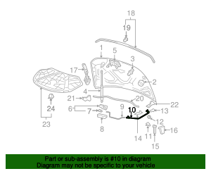2006-2017 Volkswagen Release Cable 3C1-823-535-A | VW Direct Parts
