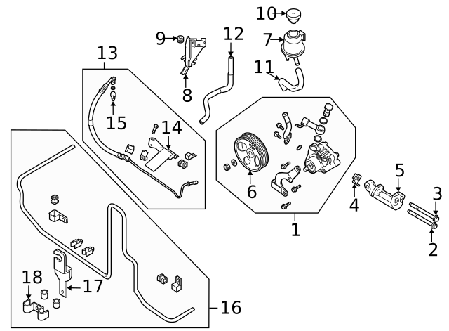 2020-2023 Nissan Frontier Power Steering Pressure Hose 49720-9BT2A ...