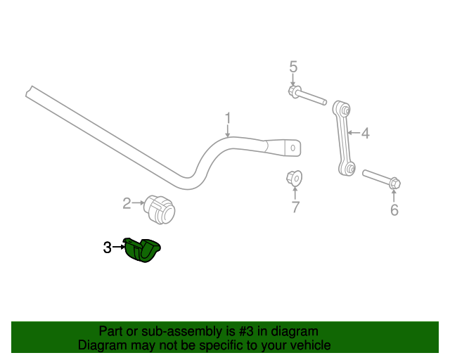 2011-2018 Audi Stabilizer Bar Bracket 4H0-411-336-A | Audi USA Parts