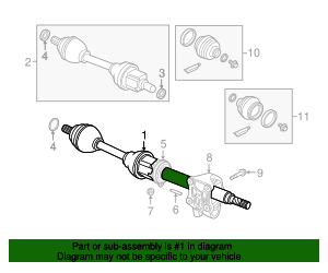 2017-2019 Volvo Axle Assembly - Passenger Side (RH) 36003151 ...