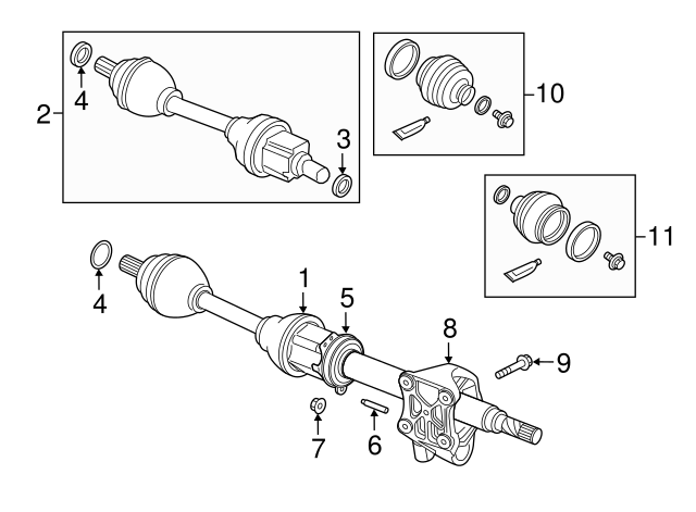 2017-2019 Volvo Axle Assembly - Passenger Side (RH) 36003151 ...
