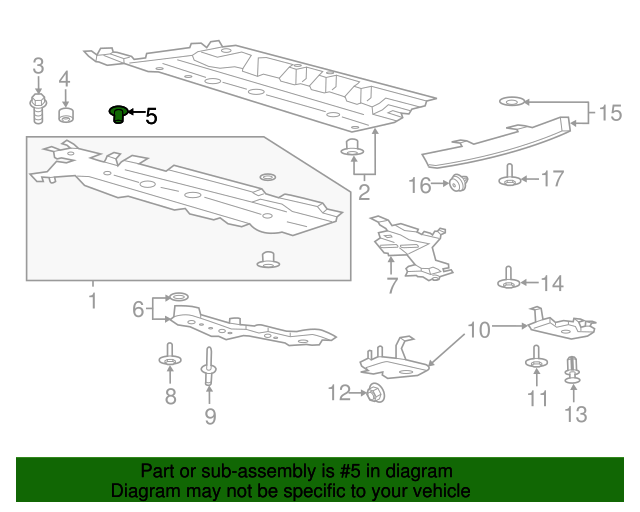 2015-2024 Ford Under Cover Nut W718150-S439 | Buy Ford Parts Direct