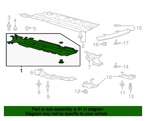 2017-2020 Lincoln Continental Under Cover - Passenger Side (RH) GD9Z ...