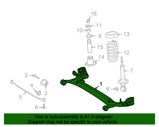 42101-02210 - Axle Beam 2009-2013 Toyota Corolla | Longo Toyota Parts