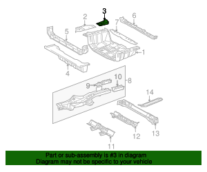 58363-0R011 - Side Extension Reinforcement - 2006-2018 Toyota RAV4 ...