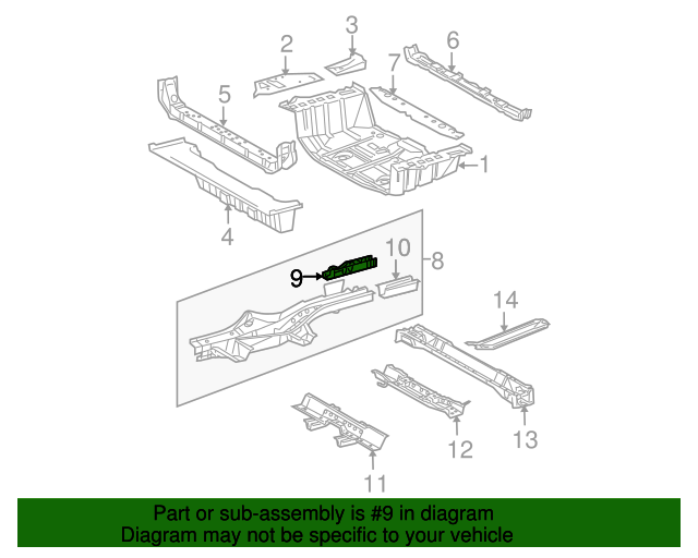 2006-2018 Toyota RAV4 Side Rail Assembly Reinforcement 57803-0R010 ...