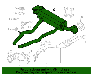 Genuine BMW 18-30-9-895-674 | Muffler & Pipe | FREE Shipping on Most ...
