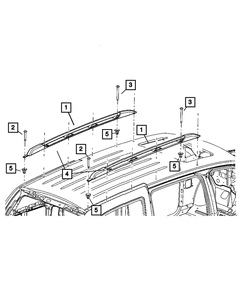 2009 Chrysler Aspen Roof Rail Base, Right 1JZ841HFAA | My Mopar Parts