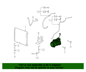 2005-2011 Cadillac STS Air Conditioning Compressor 89023452 ...