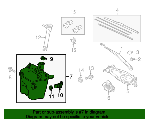 85315-02520 - Washer Reservoir - 2014-2019 Toyota Corolla | OEM Genuine ...